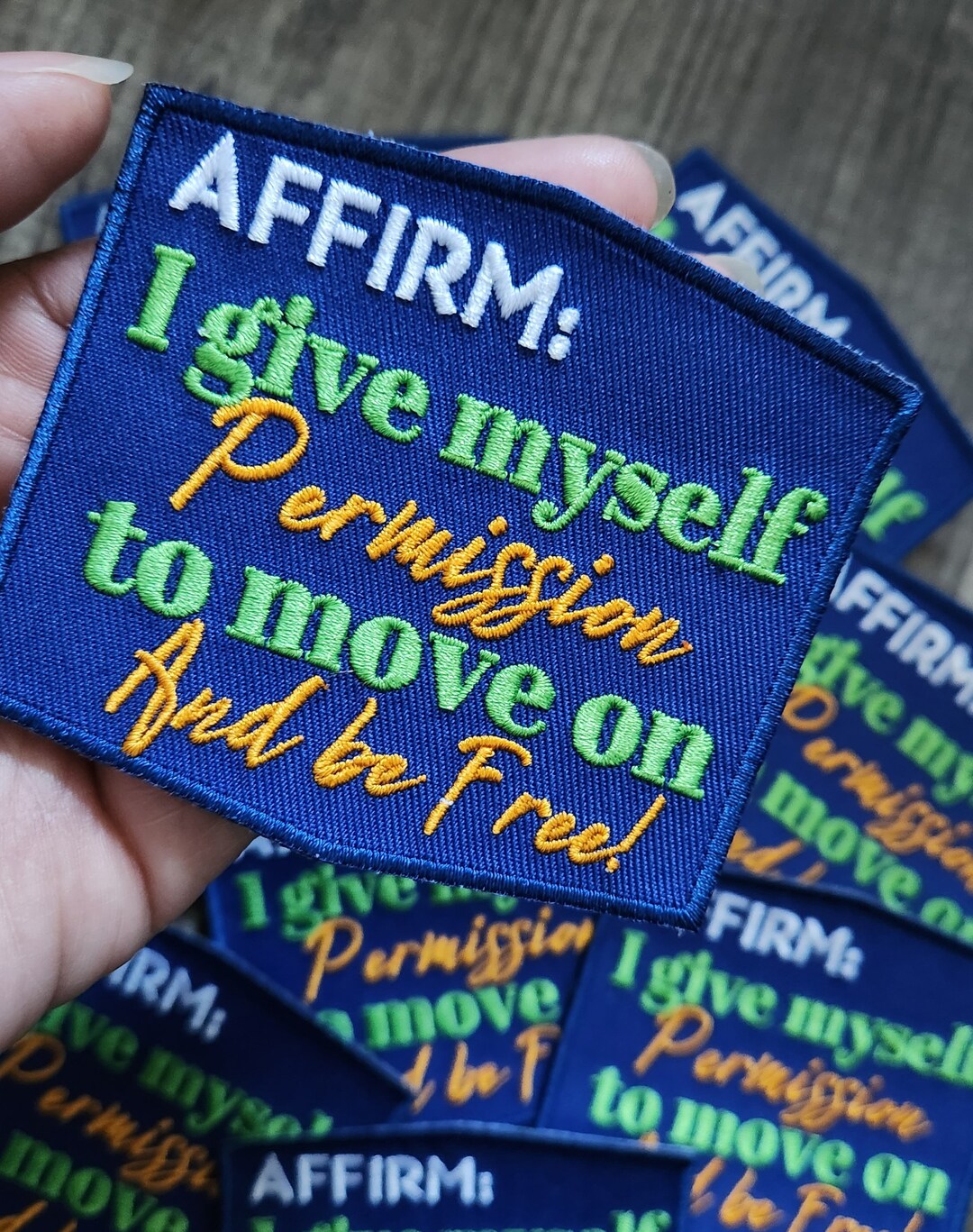 Affirmation Badge, 1-pc, 3.5" "i Give Myself Permission" Iron-on ...
