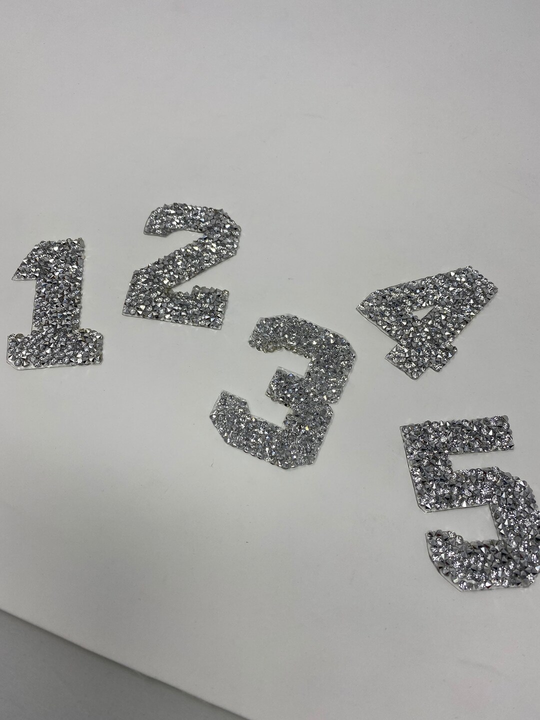 NEW, Hotfix Rhinestone Numbers, SILVER (1 Pc), NEW, Choose Your Number ...
