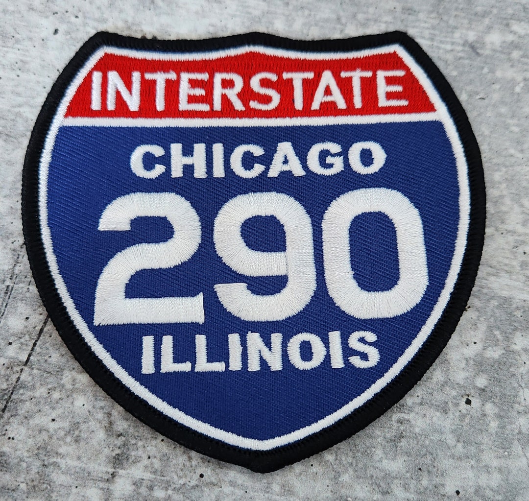 Patch Party Club, 1-pc, "chicago 3.5" Interstate 290" Iron-on ...