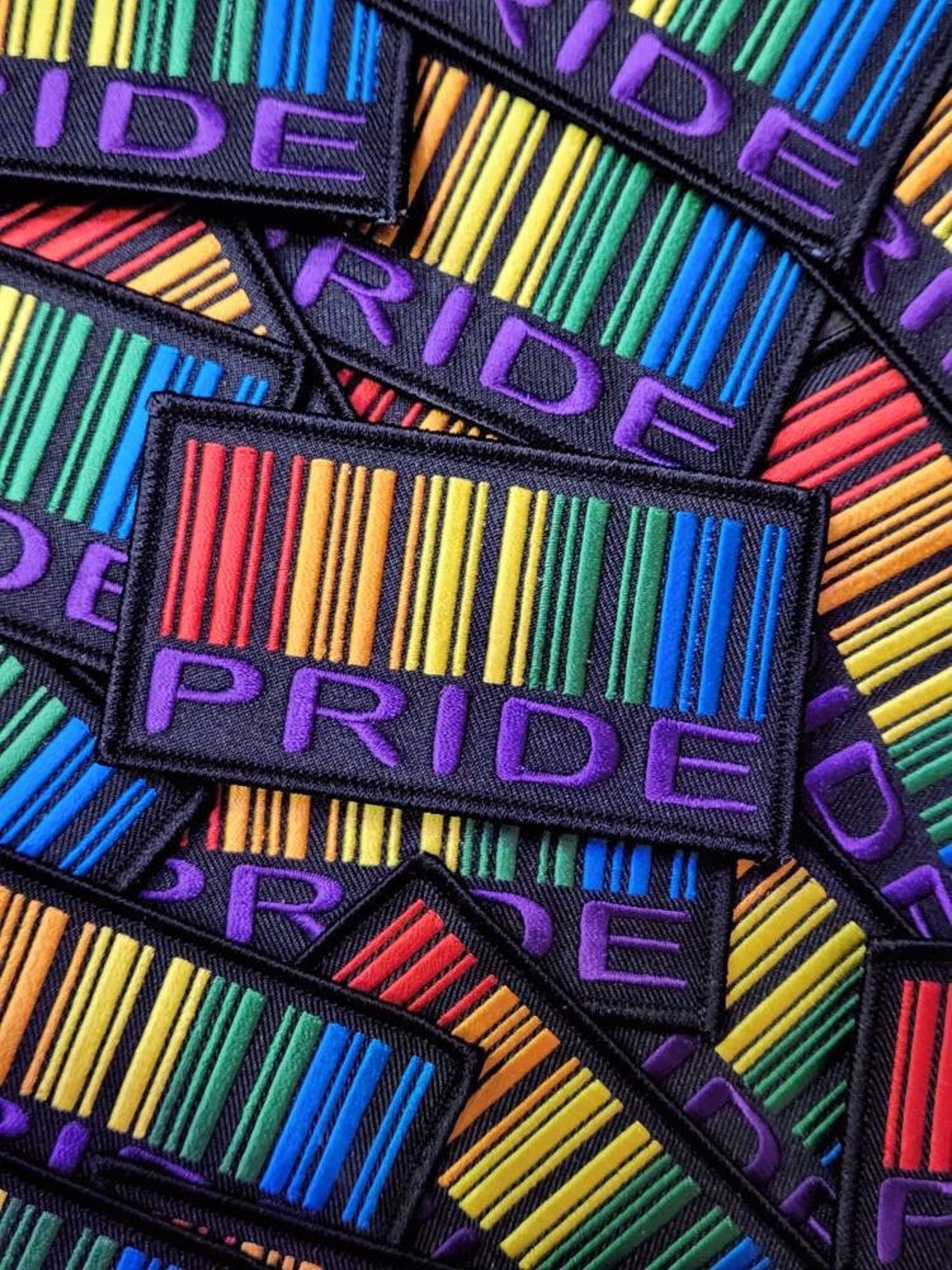 Pride Collection: 1-pc Black barcode Pride Patch - Etsy