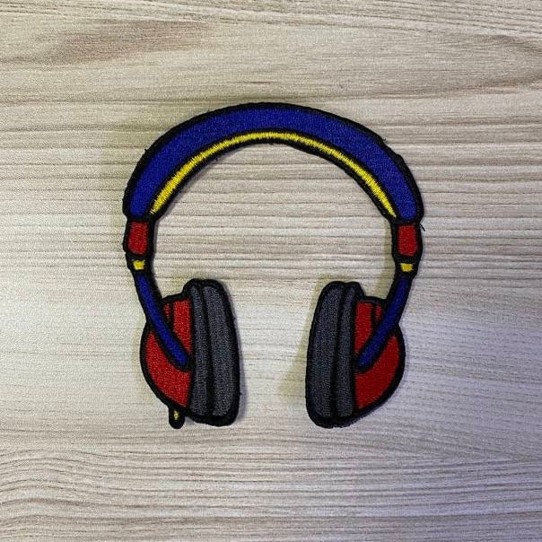 New, 1-pc "headphone" Music Lovers Iron on Embroidered Patch, Size 4 ...