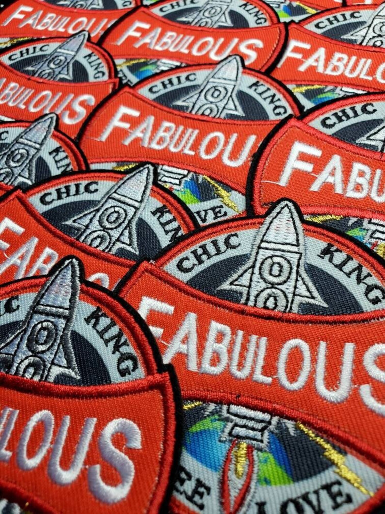 New Arrival, "fabulous" Colorful and Fun, Free Love, Rocket Ship Patch ...