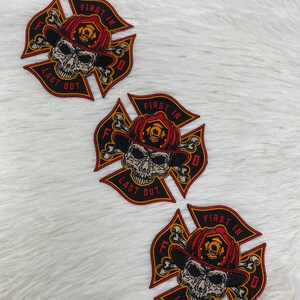 NEW Firefighter Patch, "first In, Last Out," First Responder Gift Idea ...