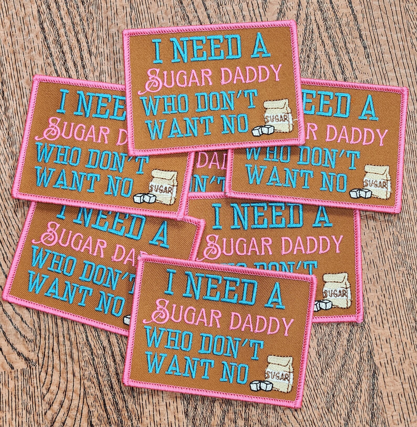 Funny Patch, 1-pc "i Need a Sugar Daddy" Statement Patch, Size 3.5"x3 ...