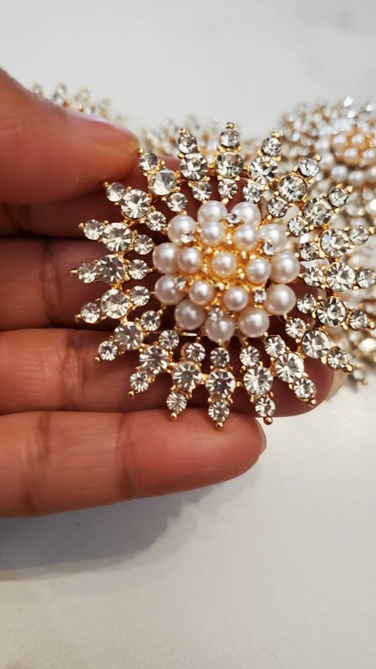 Exclusive Pearl & Gold Star With Rhinestones 1-pc Flatback - Etsy