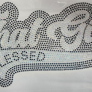 Rhinestone Transfer Sheet, "that Girl Blessed" Bling Sheet for Heat ...