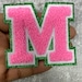 New Arrival, PINK Chenille, Green Glitter, W/ White Felt, Size 2.75 ...