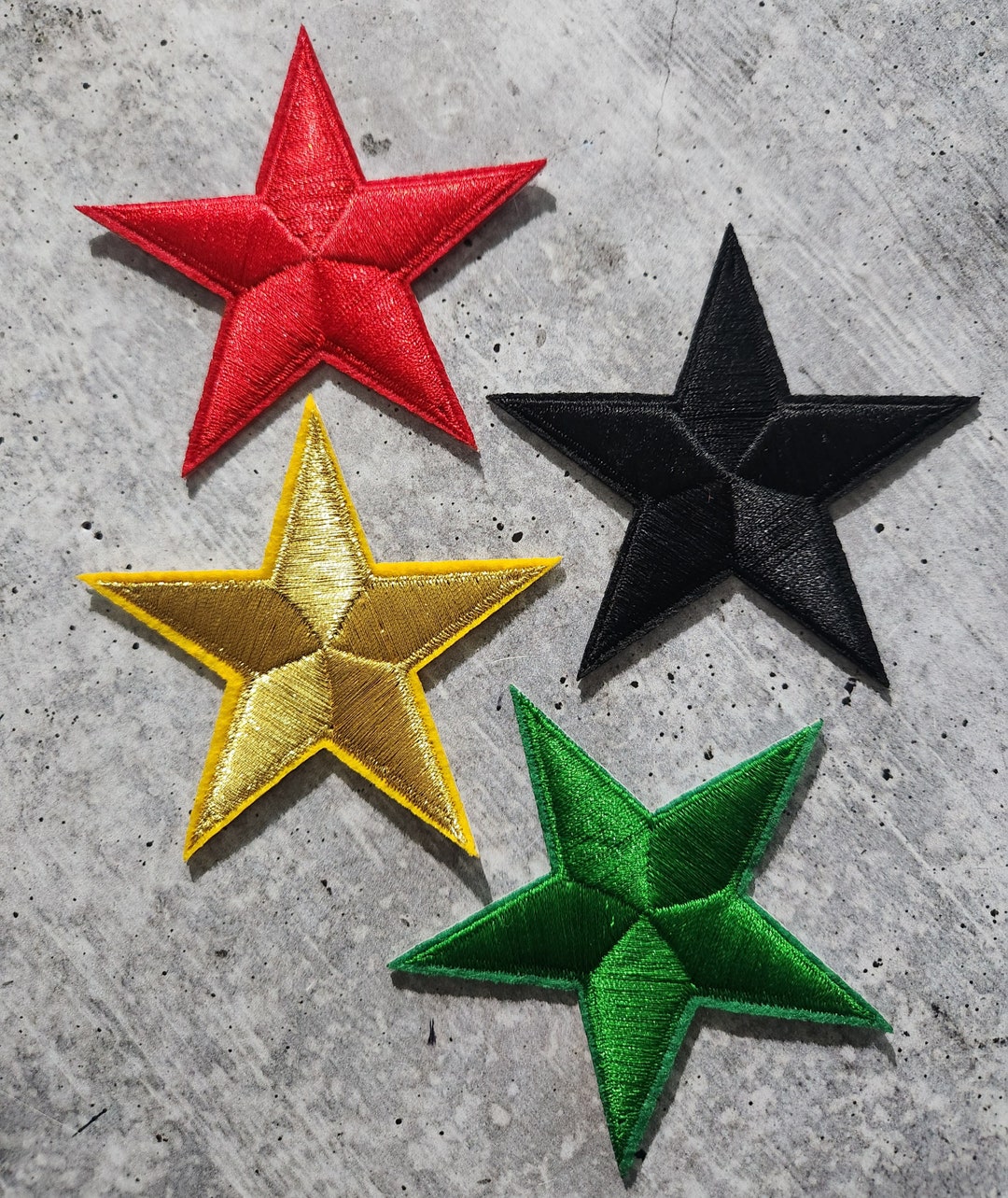 4pc/black History Star Pack, "red, Green, Black, & Gold" Star Bundle, 3 ...