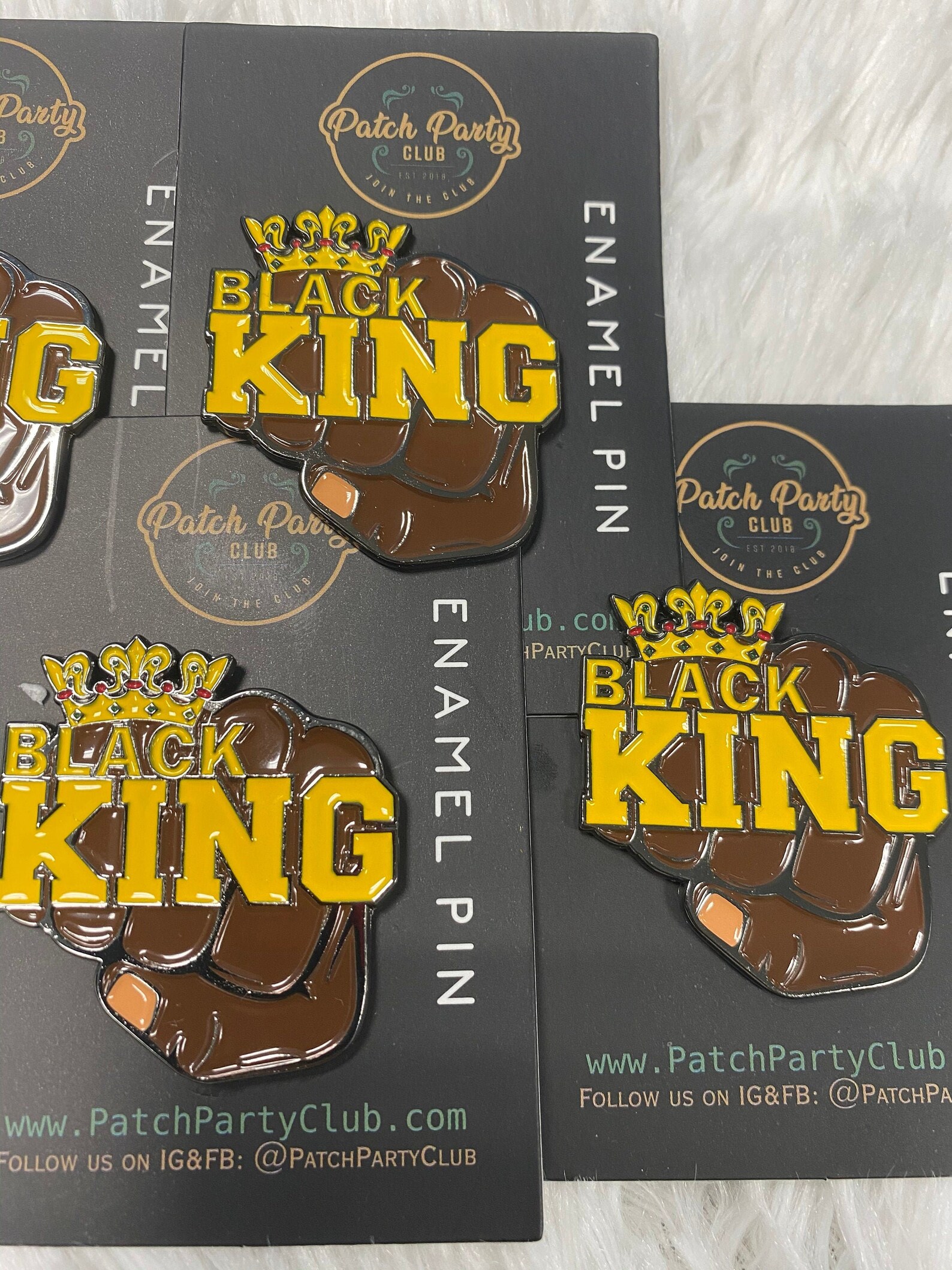 NEW Pin Pro Black Enamel Pin king Fist With - Etsy