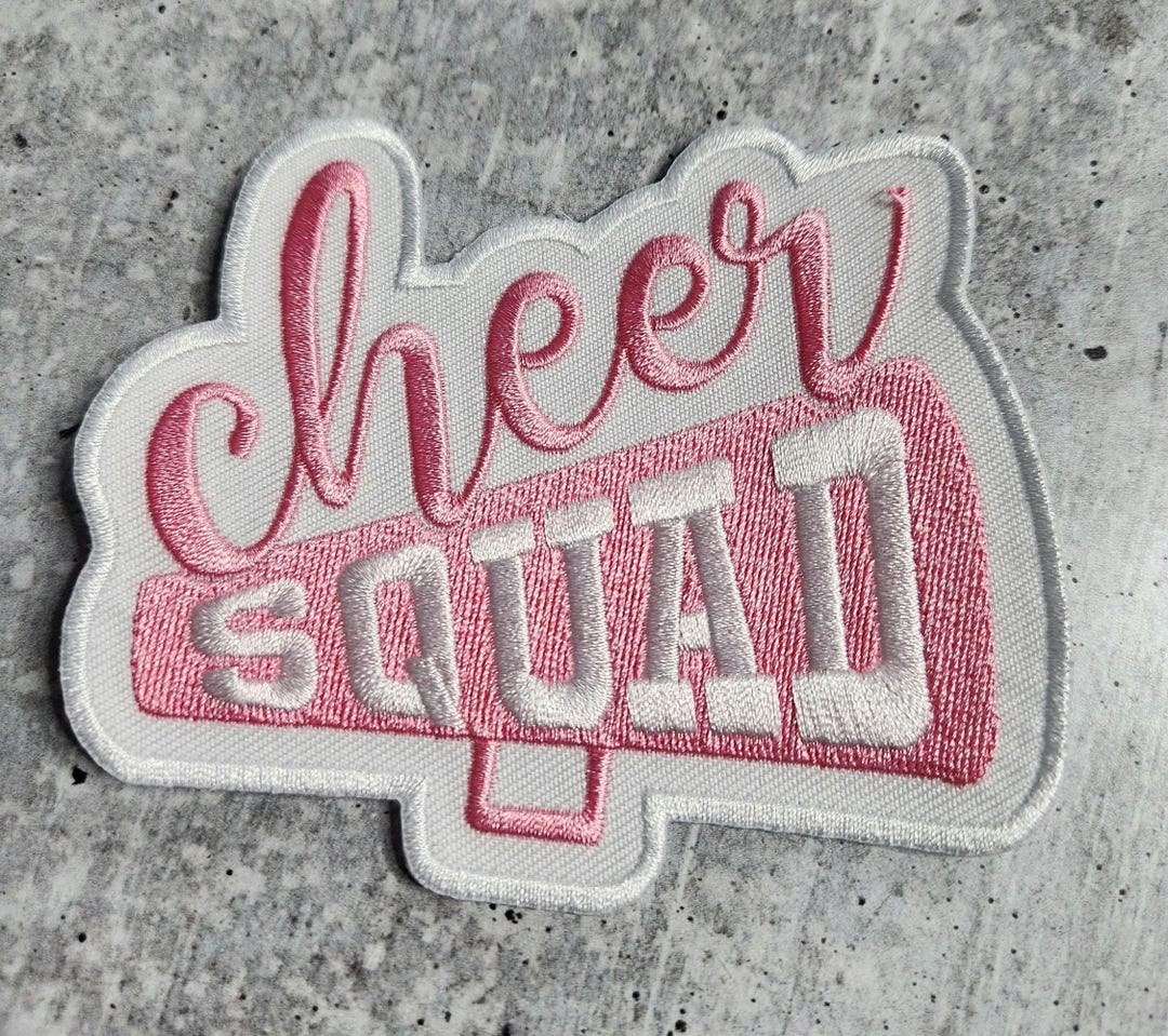 New Arrival,"cheer Squad" Pink/white, Cheerleading Patch, Iron-on ...