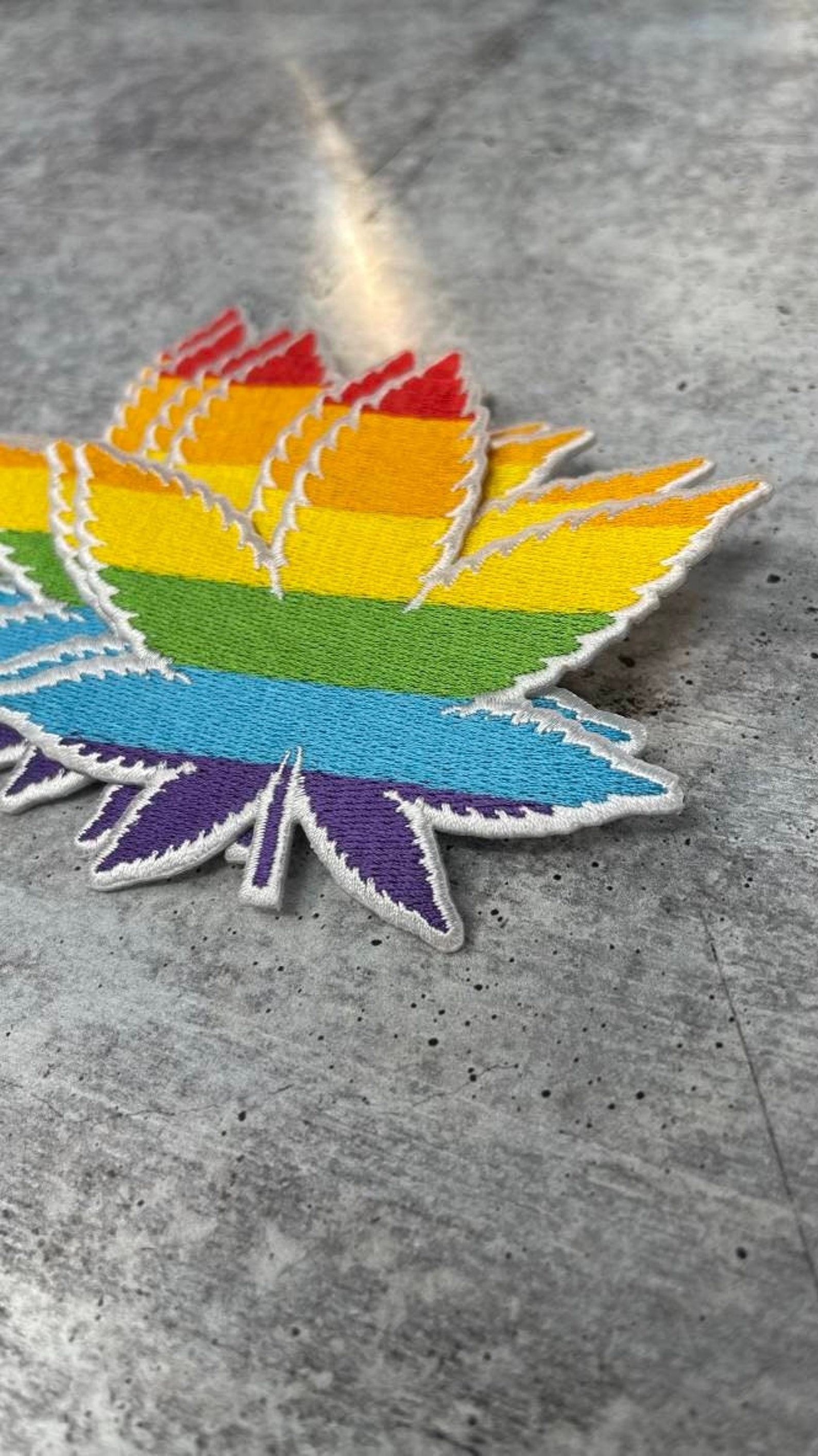 Pride Collection: 1-pc, marijuana Leaf Colorful Weed Patch, 4 ...