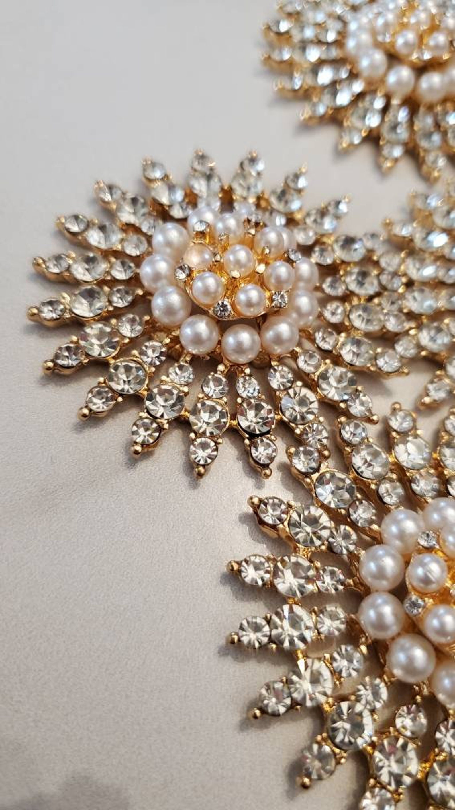Exclusive Pearl & Gold Star With Rhinestones 1-pc Flatback - Etsy