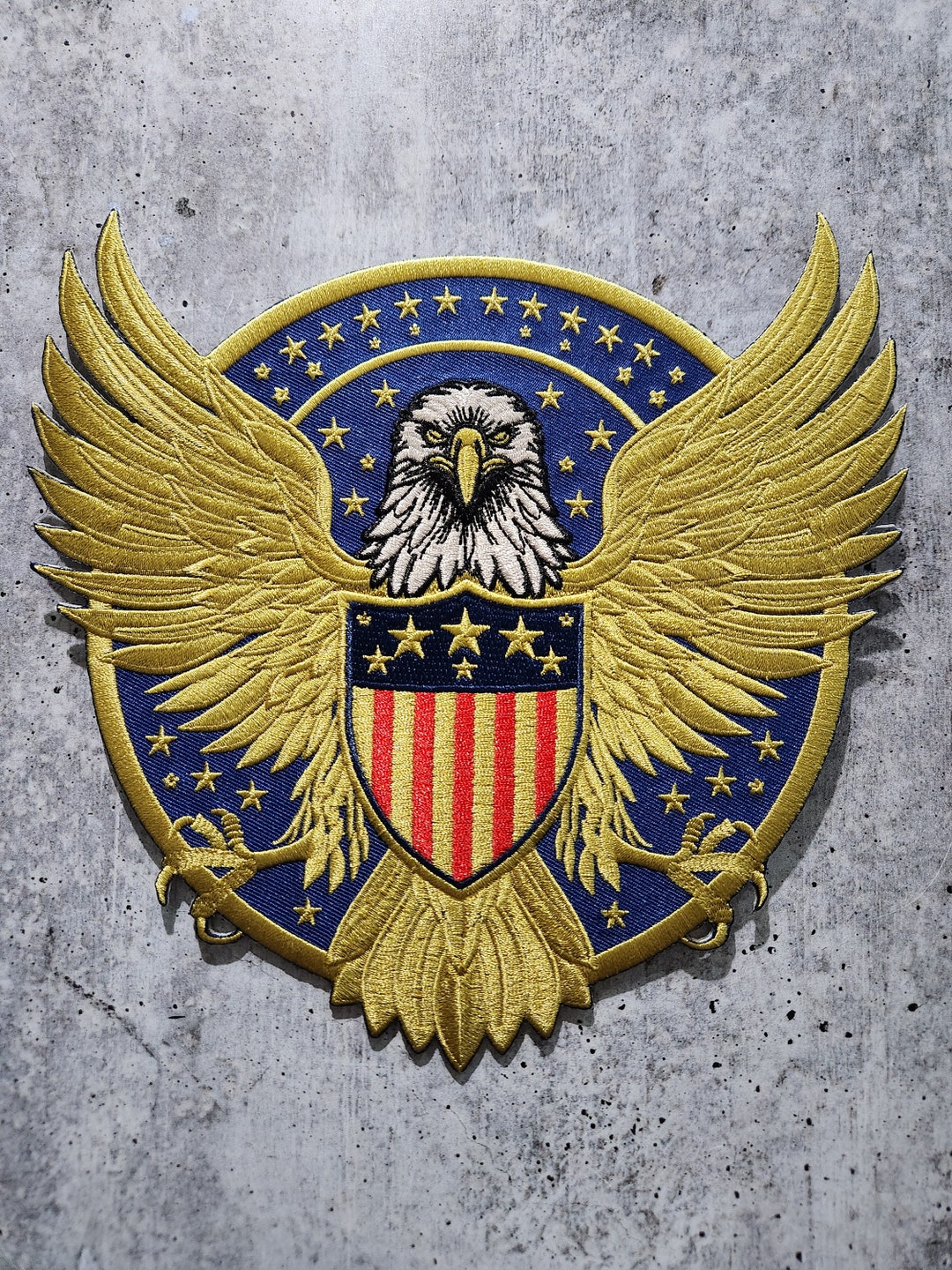 Heraldic Patch,(1-pc) "majestic Eagle" Flight Crest Patch, 8" Iron-on ...