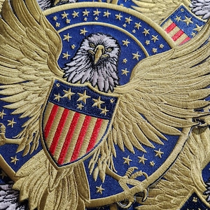Heraldic Patch,(1-pc) "majestic Eagle" Flight Crest Patch, 8" Iron-on ...