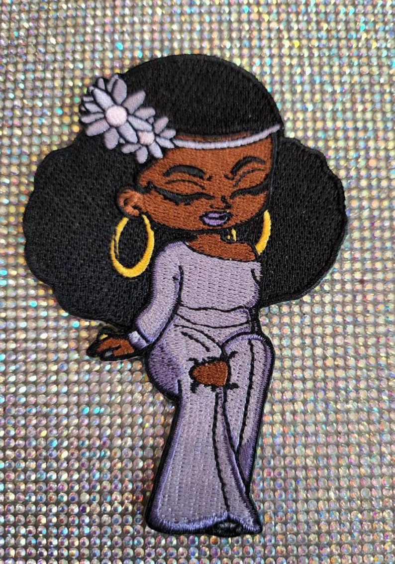 Cute Embroidered Patch 1-pc floral Cutie Purple - Etsy