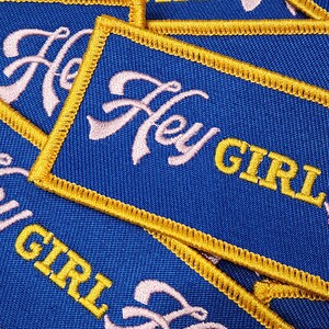 New "hey Girl Hey," (YELLOW Border) Adorable BFF Badge,small Patch ...