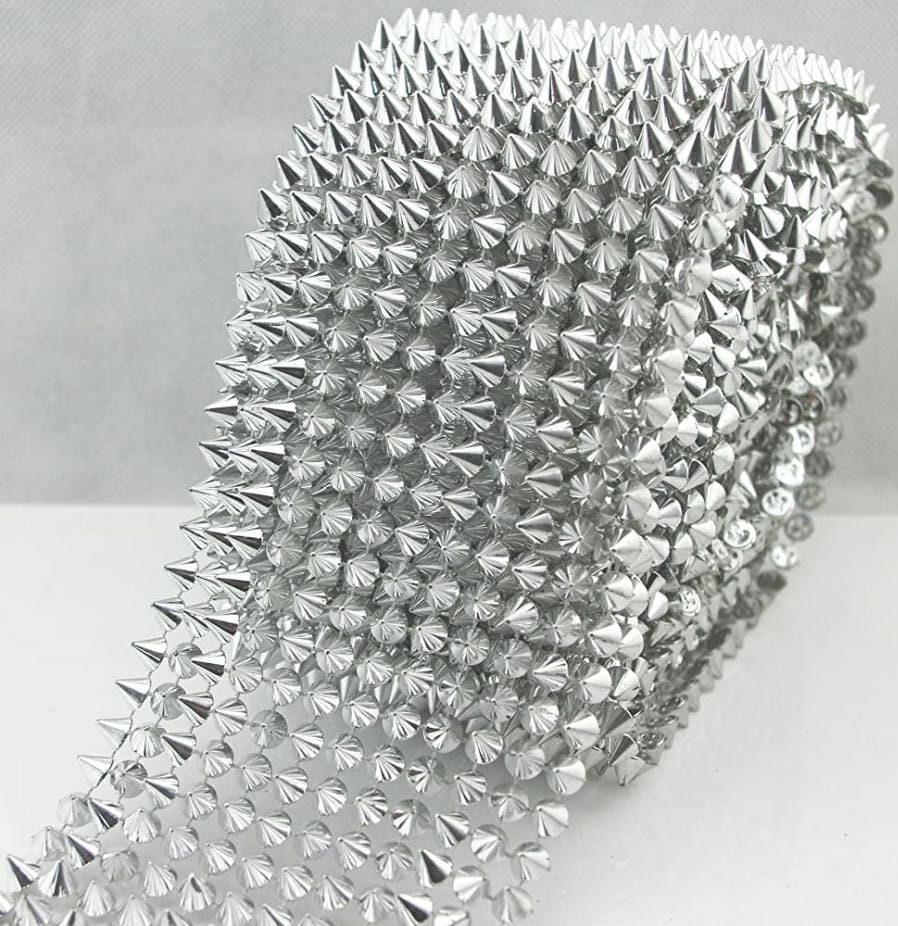 1-yard DIY Spikes Studded Mesh Sew or Glue On Pointed - Etsy UK