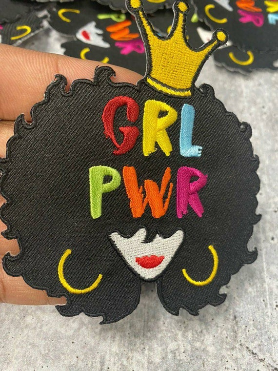 Gold Crown grl Pwr Female Empowerment Patch - Etsy