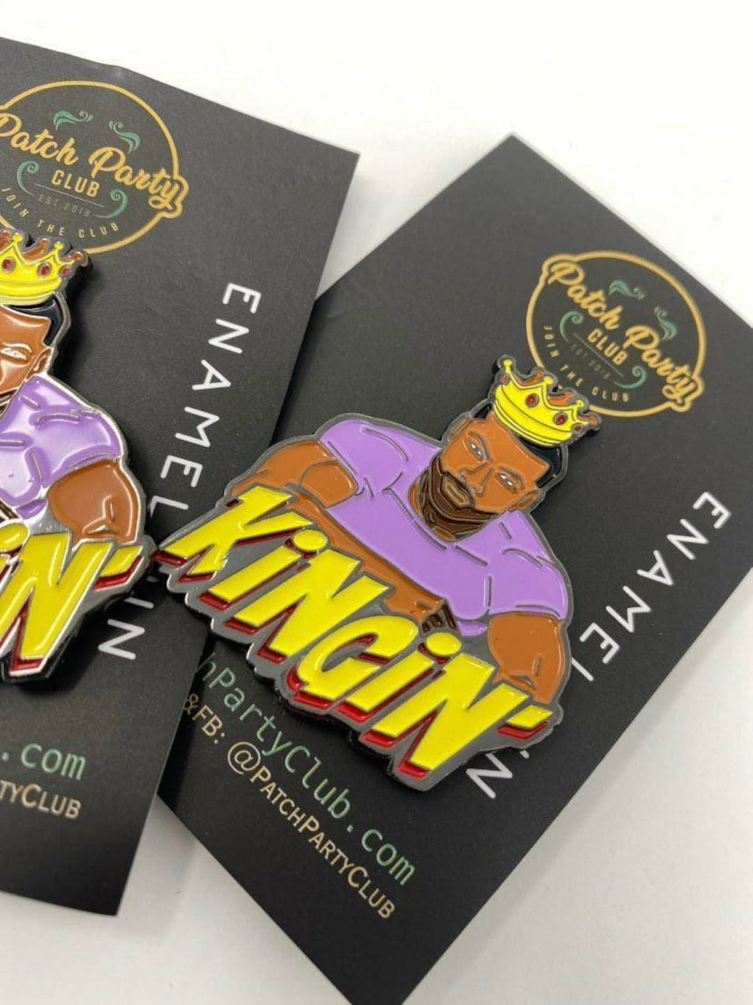 Cool Enamel Pin for Men, "kingin" Exclusive Lapel Pin, Black King Pin ...