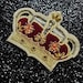 Velvet, Royal Crown Patch With Golden Studs, Cool Applique for Men, Iron-on Embroidery Patch ...