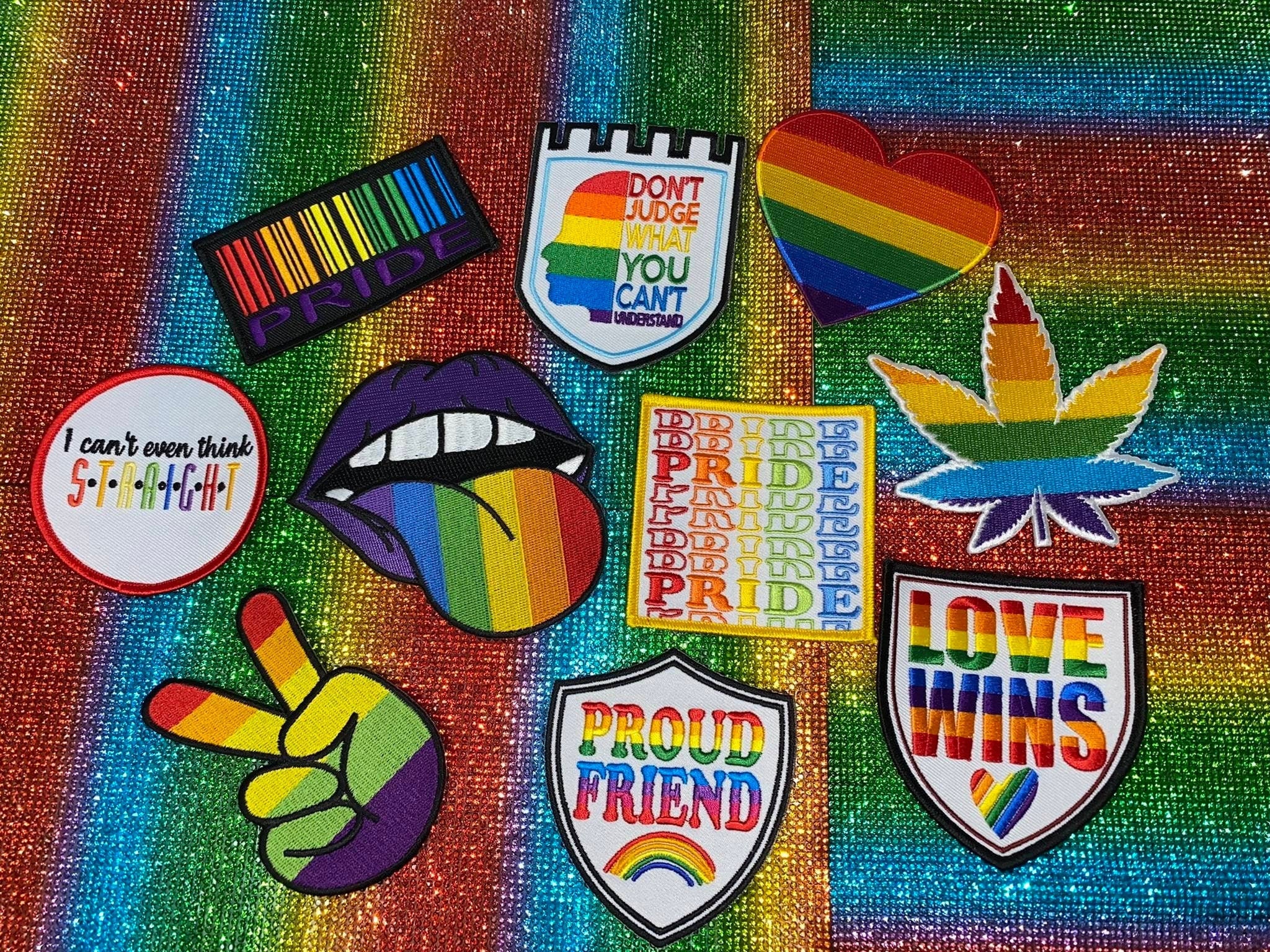10-pc Pride Collection: Full Set of Embroidered LGBTQ Patches for ...