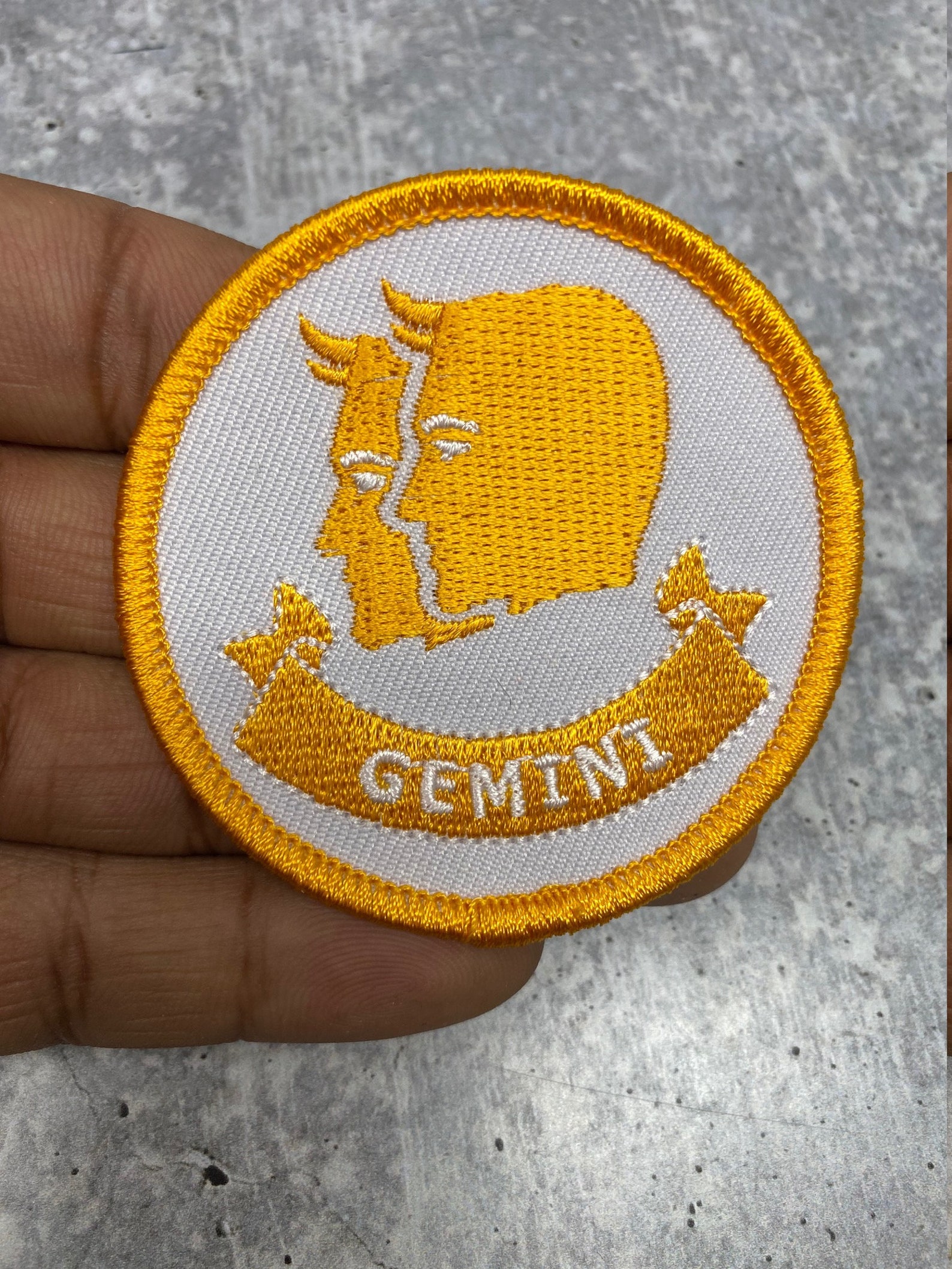 NEW Fun Vintage gemini Astrology Iron-on Patch - Etsy