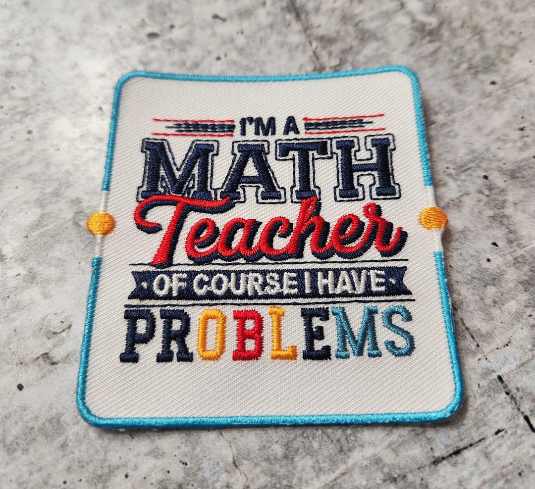 Patch Party Club, (1-pc) Teacher Appreciation Patch, Sz 3", ”math ...