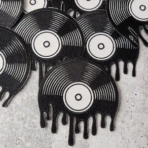 Patch Party Club, Nostalgic (1-pc) "dripping Vinyl" Music Lovers Patch ...