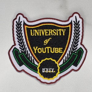 New Arrival, "university of Youtube" DIY, Embroidered Iron on Patch ...