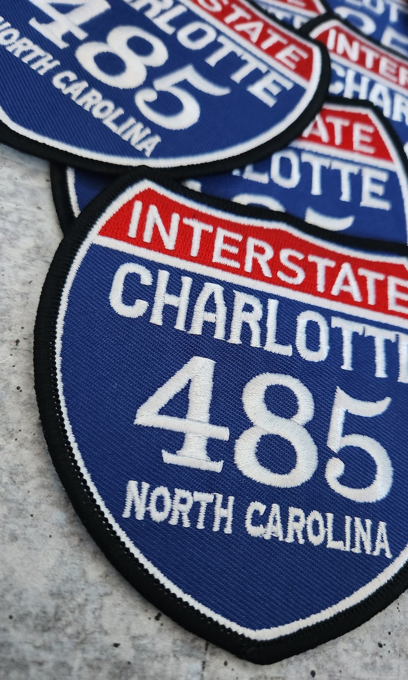 Collectable 1-pc, "charlotte 4" Interstate 485" Iron-on Embroidered ...