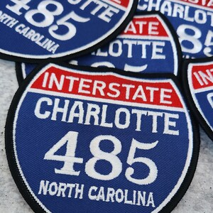 Collectable 1-pc, "charlotte 4" Interstate 485" Iron-on Embroidered ...