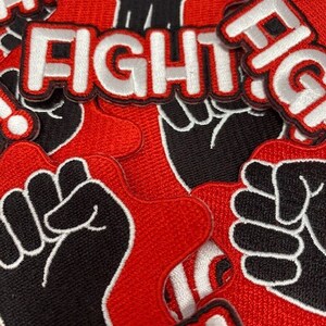 FIGHT FIST!, Exclusive Afrocentric Patch, Size 4'', Iron-on Patch ...