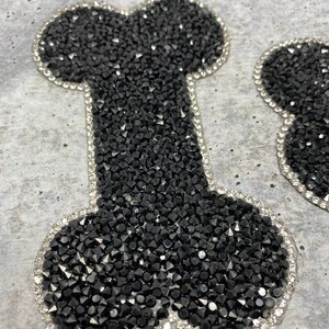 Patched up Pup: "blinged Out Doggie Bone" Iron-on Rhinestone Patch for ...