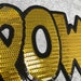 NEW Gold pow Sequins Sparkling Patch Large - Etsy