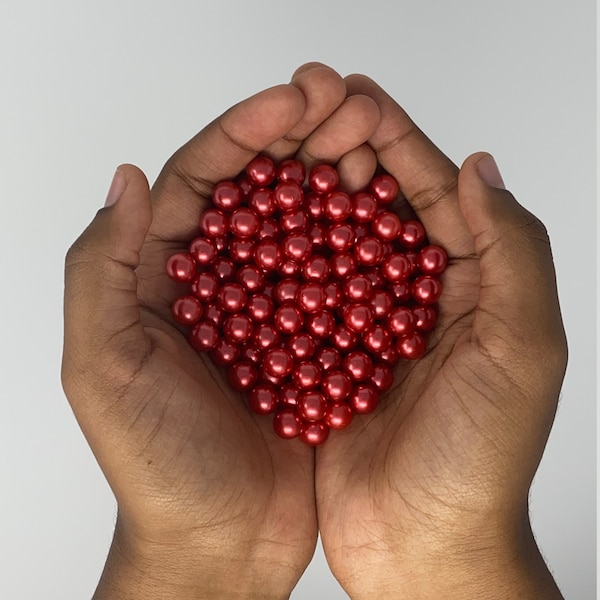 Crimson Red Pearls - Etsy