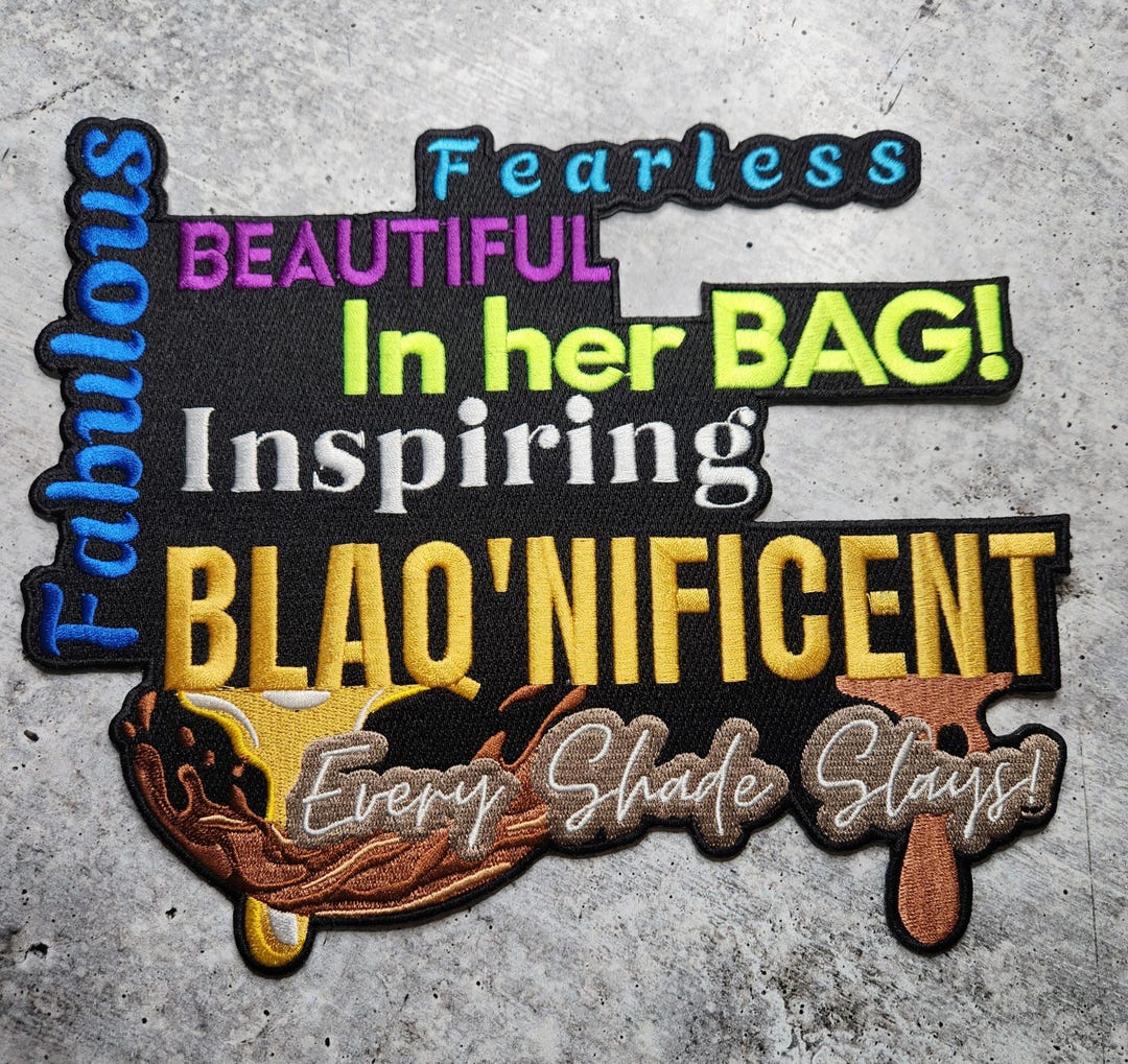 Patch Party Club, (1-pc) "blaqnificent & in Her Bag" Beautiful Vibrant ...