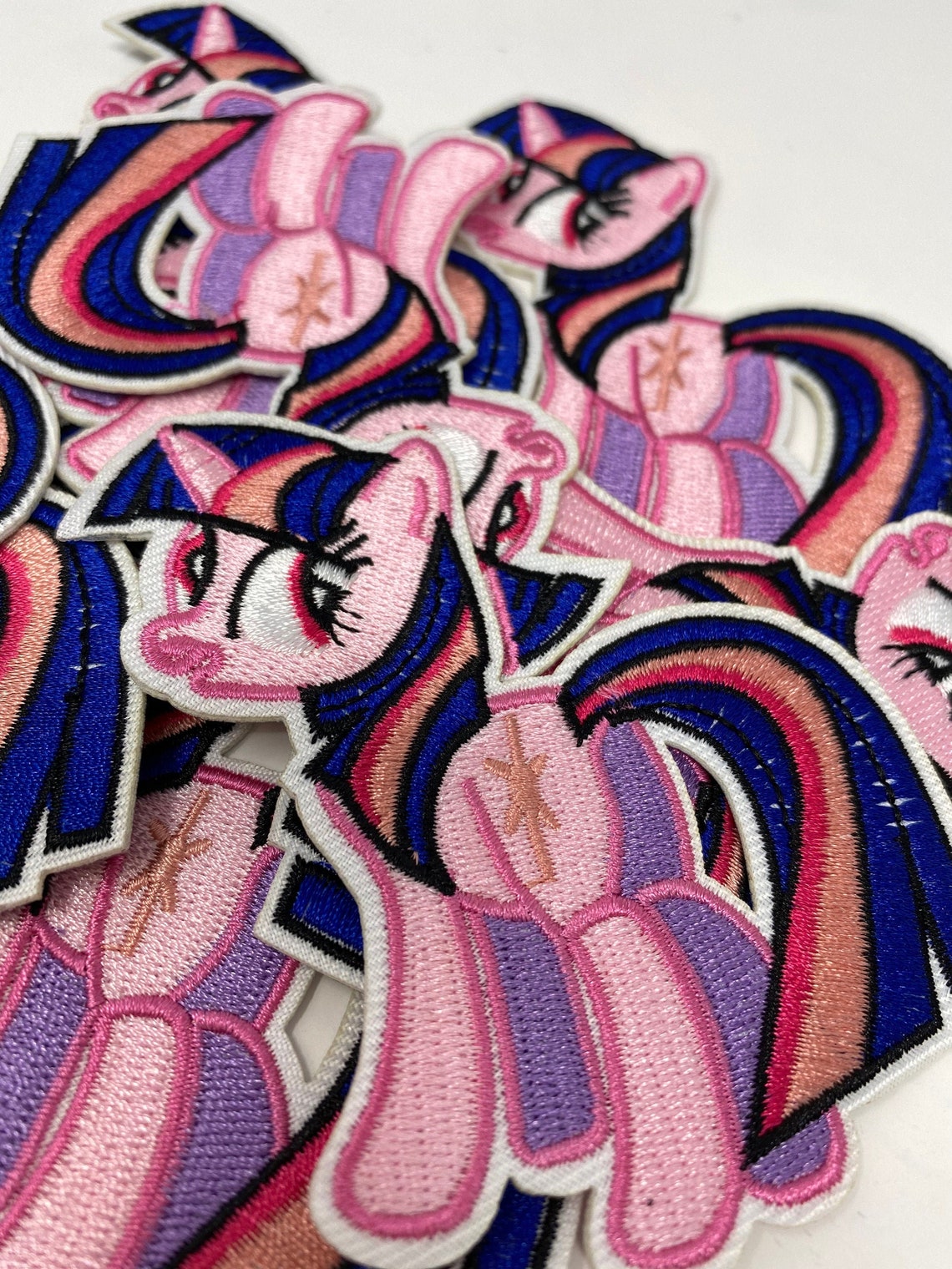 NEW, Exclusive Patch "purple & Pink Pony" Iron-on Embroidered 3D Patch ...