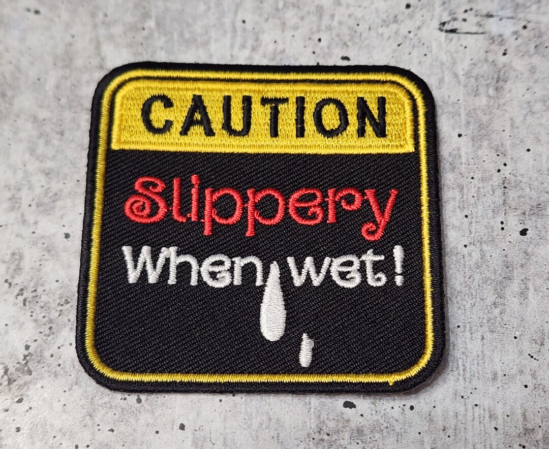 Patch Party Club, (1-pc) "slippery When Wet" Size 3", DIY Applique ...