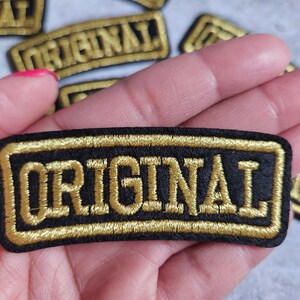 Black and Metallic Gold,"original" Vintage Patch, DIY, Embroidered ...