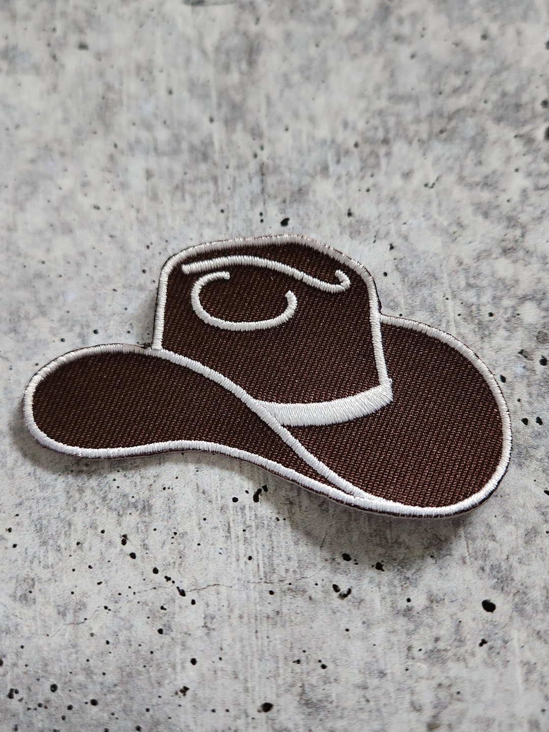 Patch Party Club, (1-pc)"classic Cowboy Hat" Iron-on Patch (BROWN ...