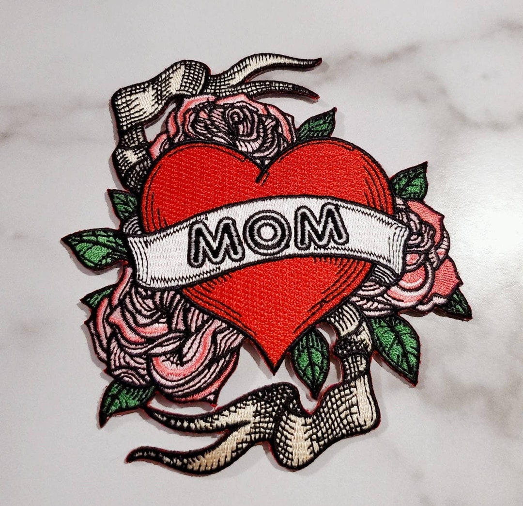 Beautiful, NEW mom LOVE Tat Mother's Day Patch, Size 5, Iron-on Patch ...