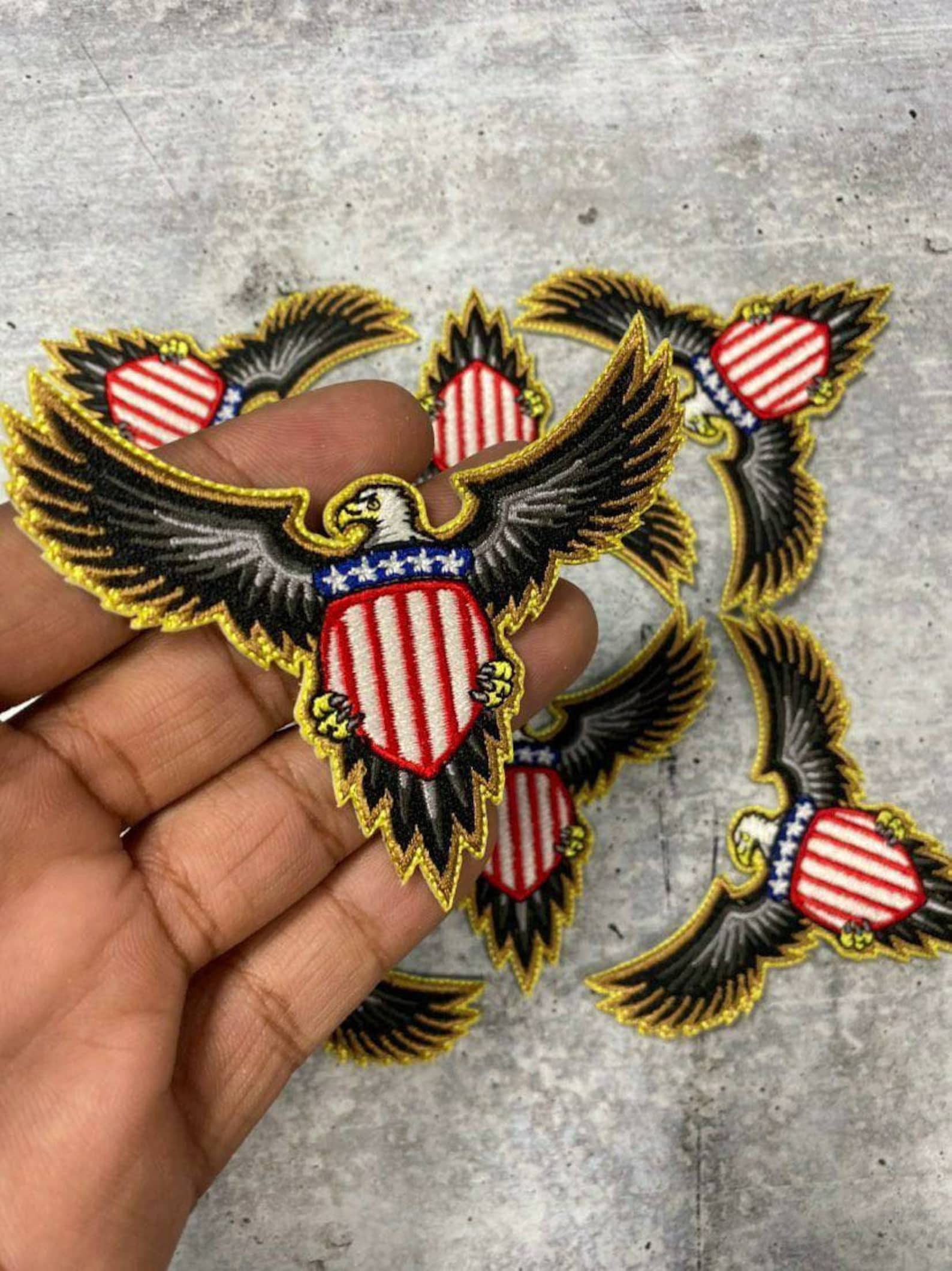 New "bald Eagle" Military Emblem With 5-stars and Red & White Stripes ...