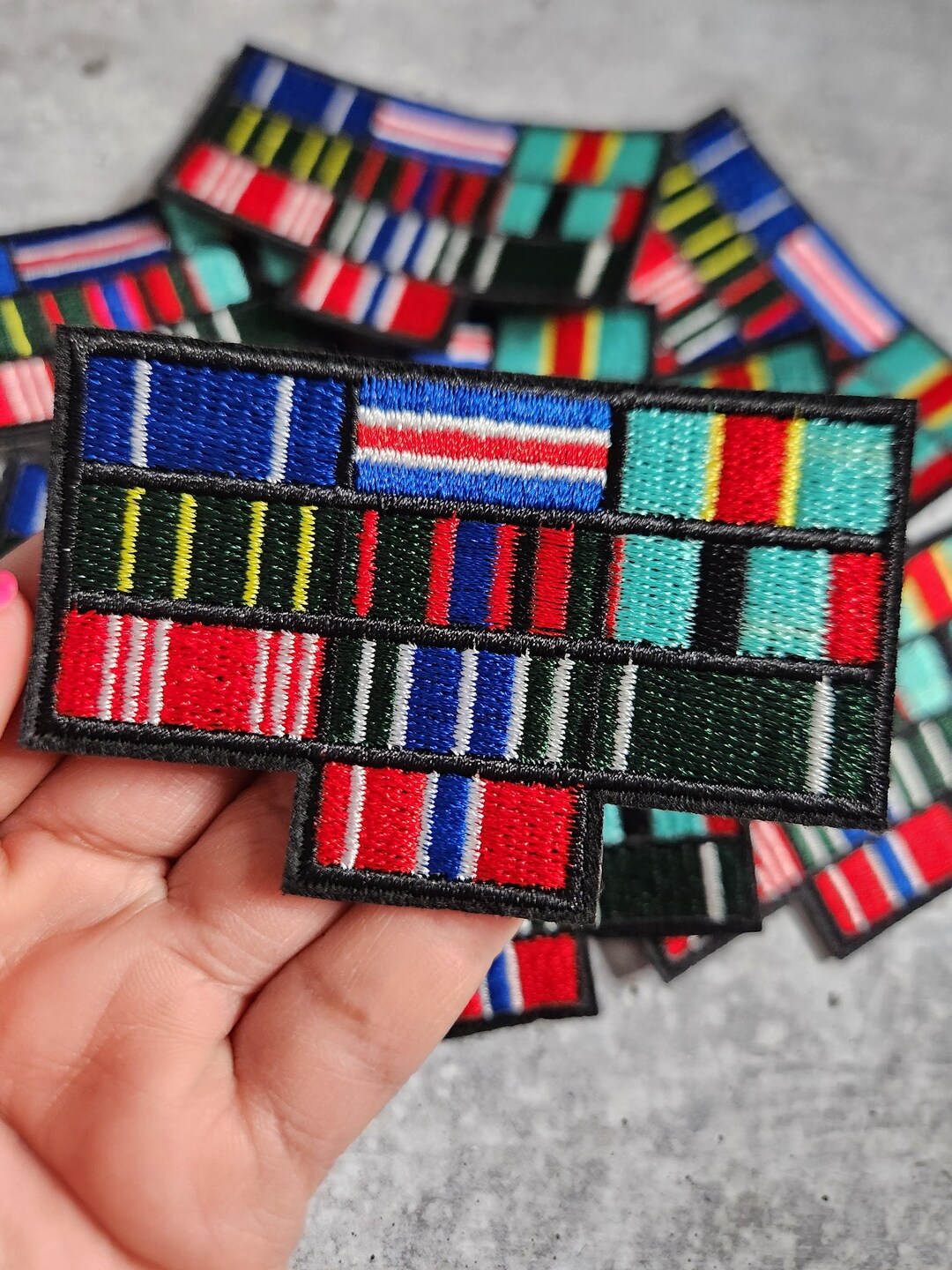 Patch Party Club, (1-pc) "military Bar Ribbon" for Fashion, Size 3"*2 ...