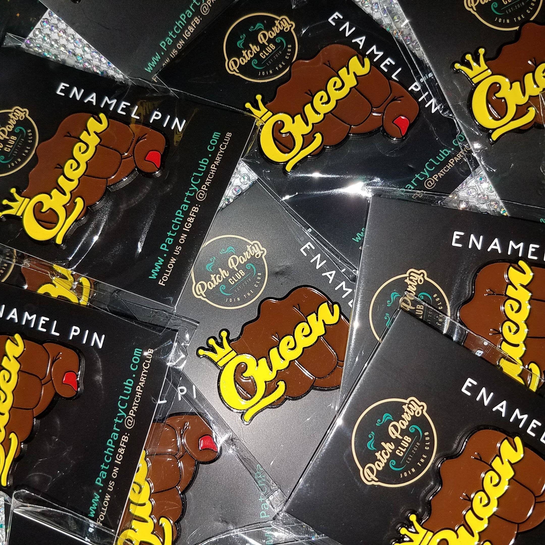Pin Feminist, Enamel Pin "queen Fist With Crown" Exclusive Lapel Pin ...