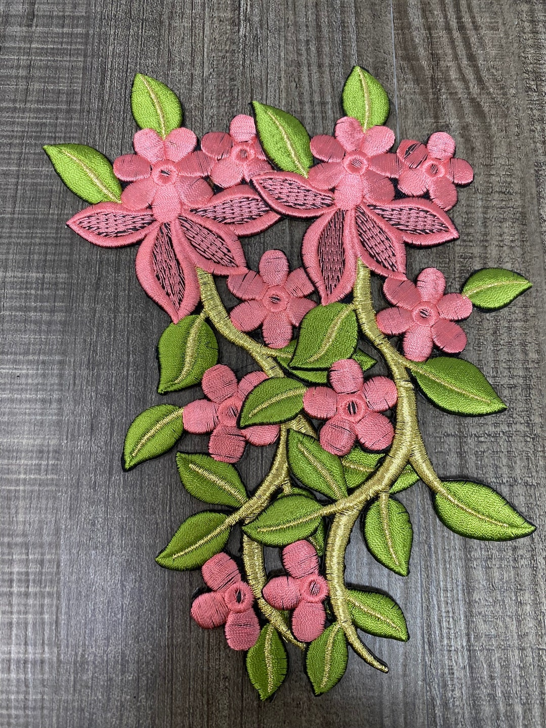Exclusive "carnation PINK " 3d Luxe Floral Embroidered Iron-on Patches ...