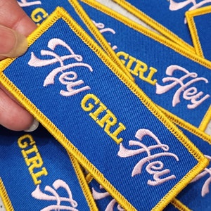 New "hey Girl Hey," (YELLOW Border) Adorable BFF Badge,small Patch ...