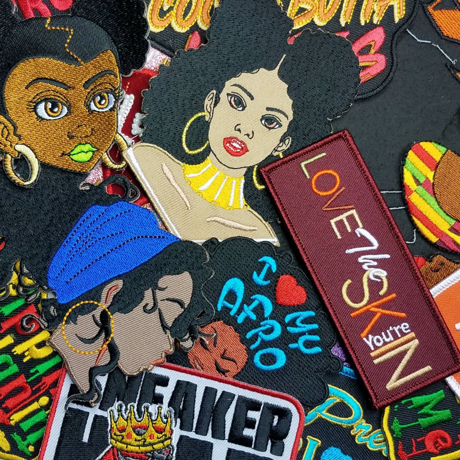 6 Pc Patch Assortment, Afrocentric Iron-on Patches, Grab Bag SAMPLER ...