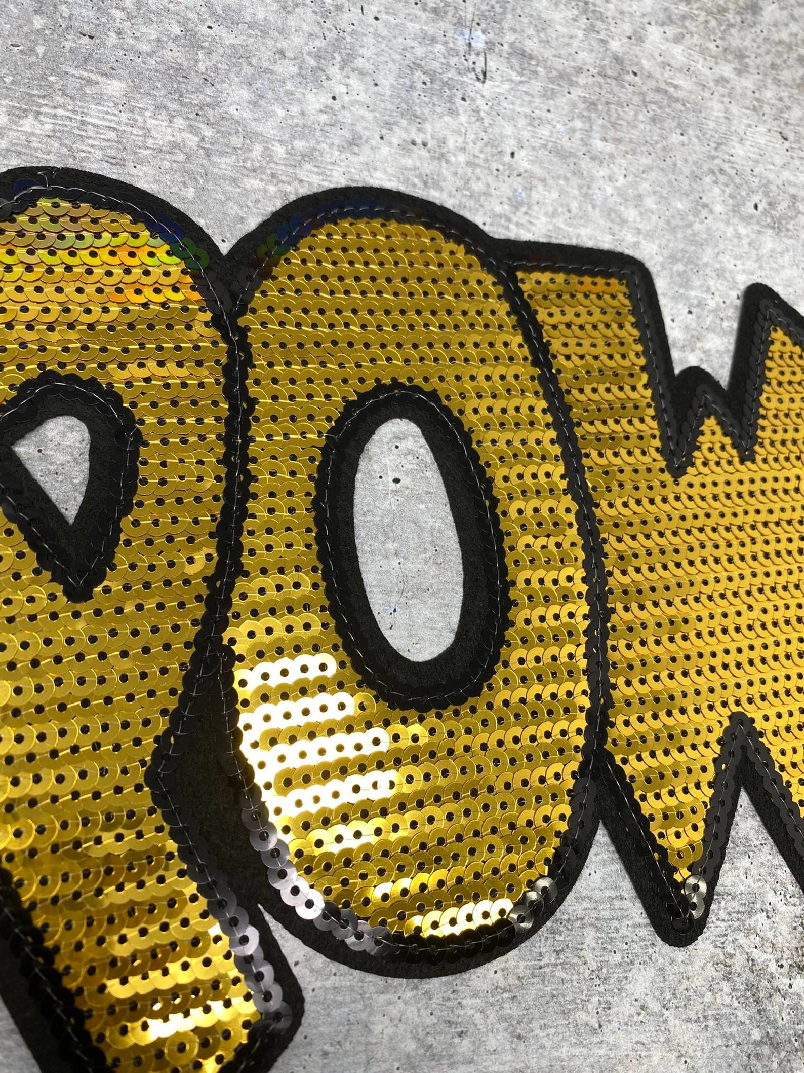 NEW Gold pow Sequins Sparkling Patch Large - Etsy