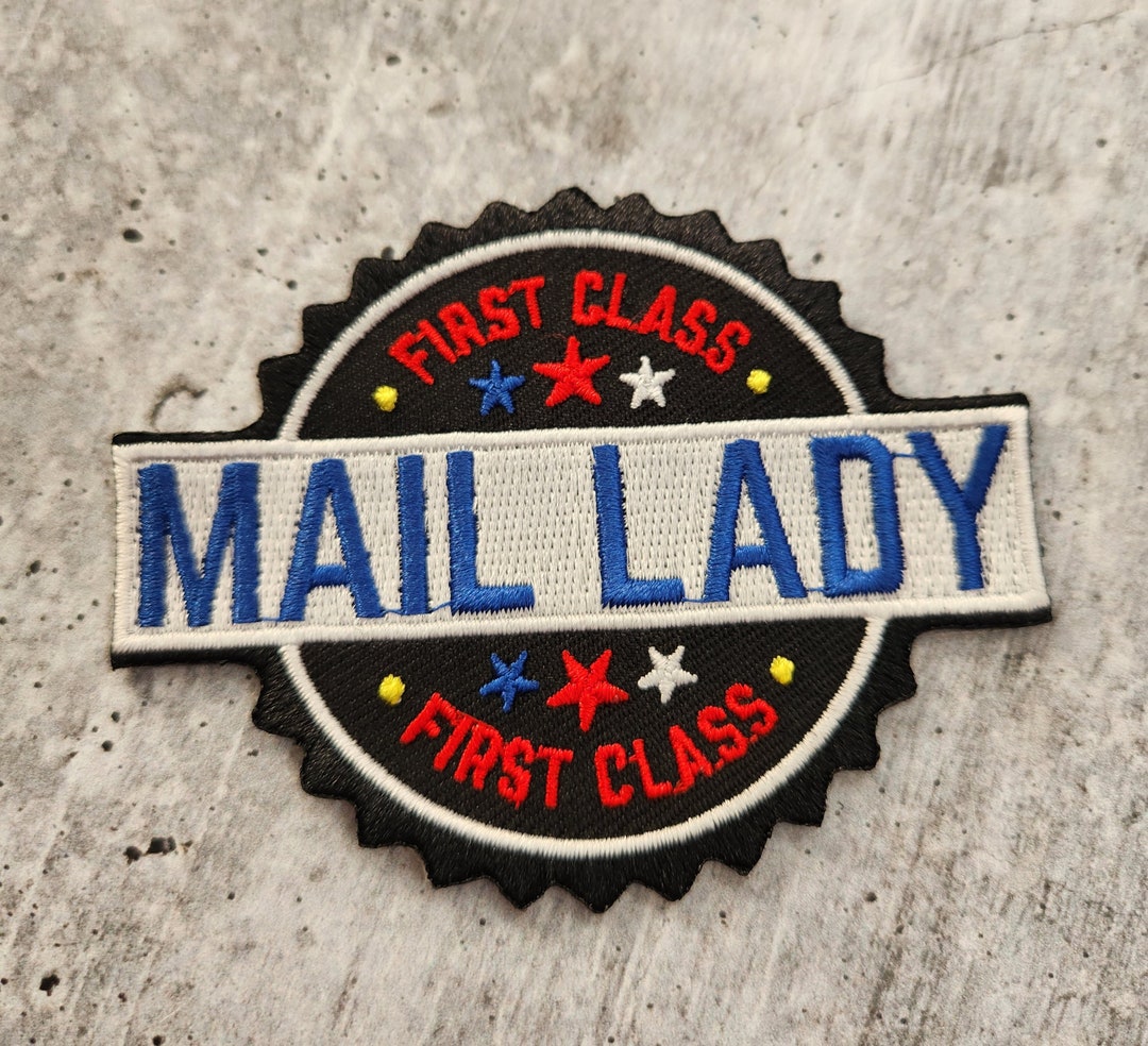 Patch Party Club, "first Class Mail Lady" Commemorative Iron-on Patch ...