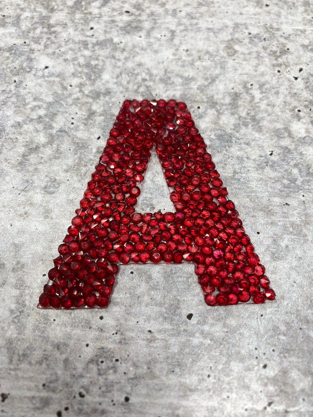 Red (1 Pc)hotfix Rhinestone Letters, Choose Your Letter, Rhinestone ...